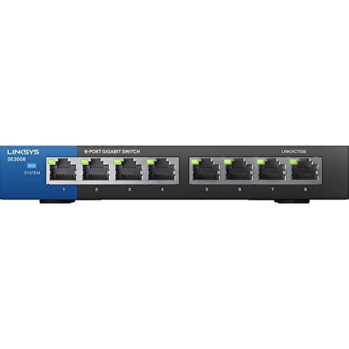 Linksys SE3008: 8-Port Gigabit Ethernet Unmanaged Switch, Computer ...