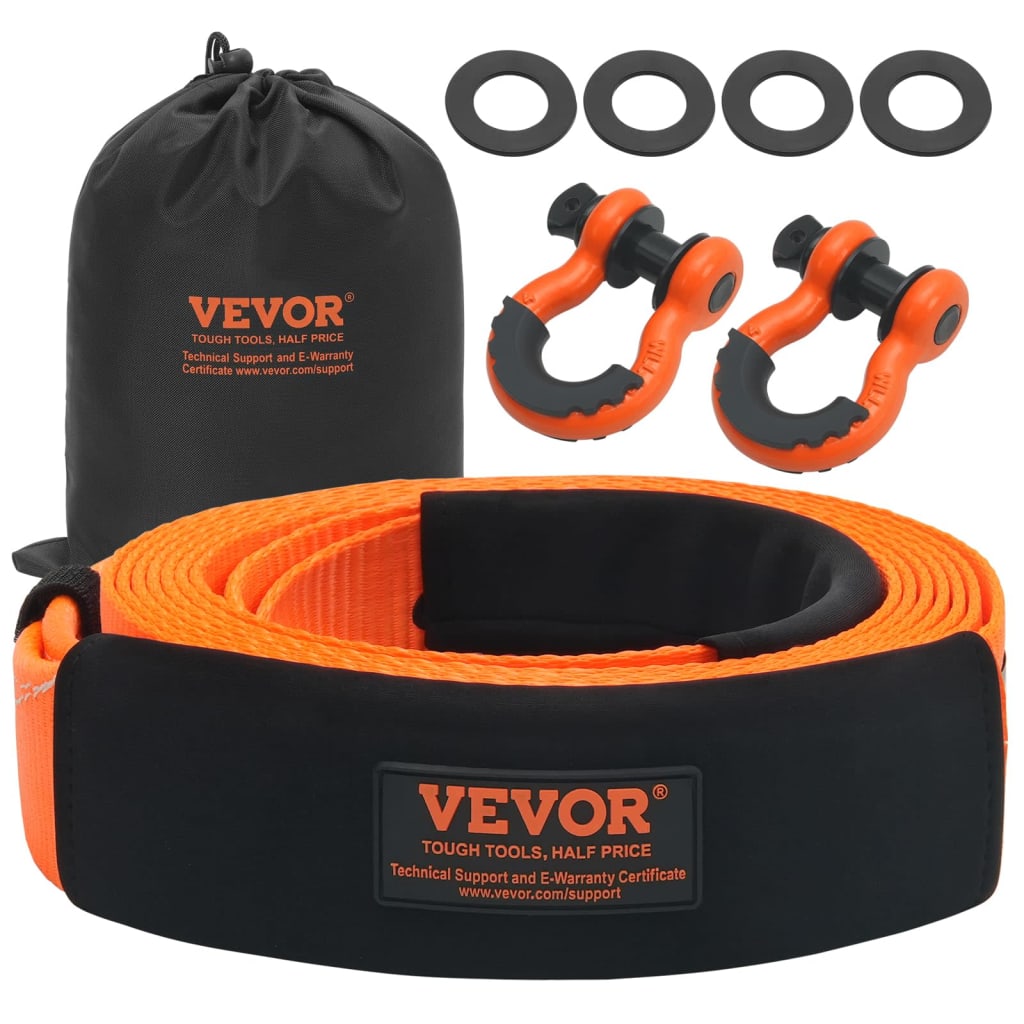 Vevor 3" x 20-Foot Tow Strap Recovery Kit for $15 - LC-RK01