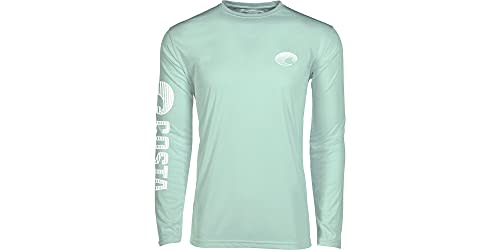 Costa Del Mar Men's Tech Crew Performance Long Sleeve Shirt, Mint, X ...