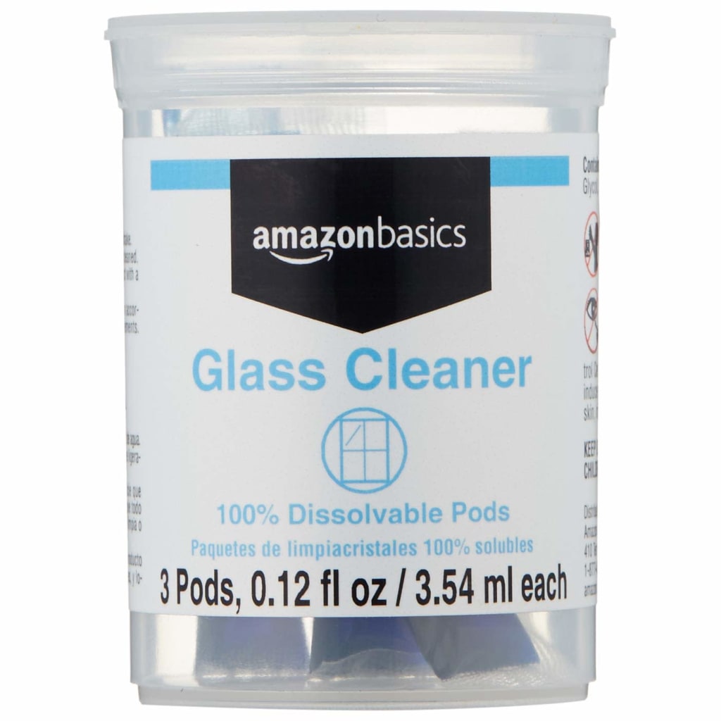 Amazon Basics Dissolvable Glass Cleaner Refill Vial 3-Pack for $4.28 ...