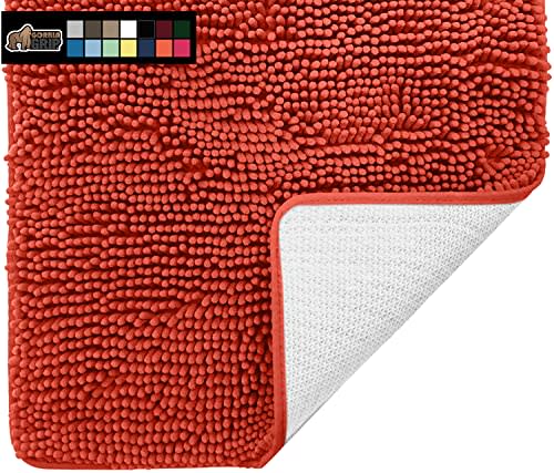 Gorilla Grip Bath Rug, 44x26, Thick Soft Absorbent Chenille Rubber ...