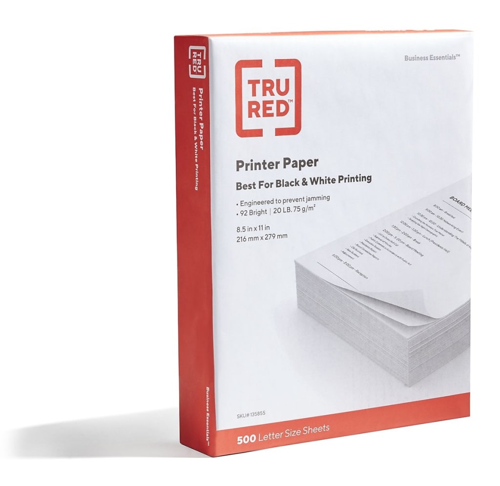 TRU RED 8.5" x 11" Printer Paper 500-Sheet Ream for $4 - TR56957