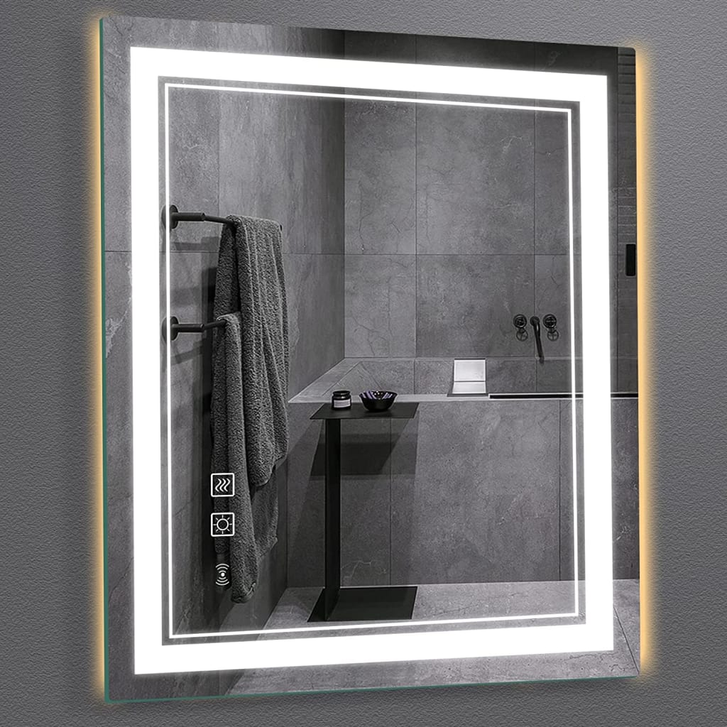 BBE 36" x 28" LED Bathroom Wall-Mounted Mirror for $89 - 881MG-3628BLSM-GH