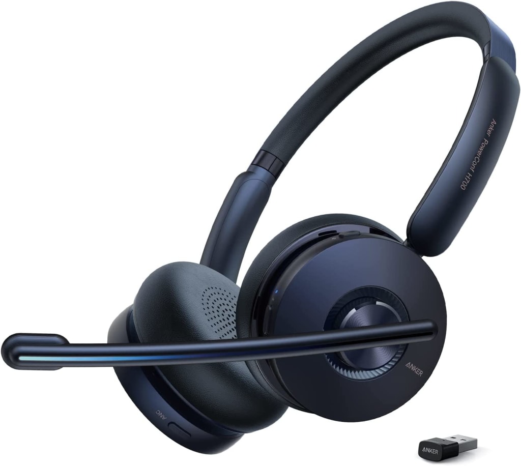 Anker PowerConf H700 Active Noise Cancelling Bluetooth Headset for $80 ...