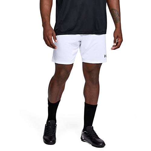 Under Armour Men's Microthread Match 7-Inch Shorts, White (100)/Black ...
