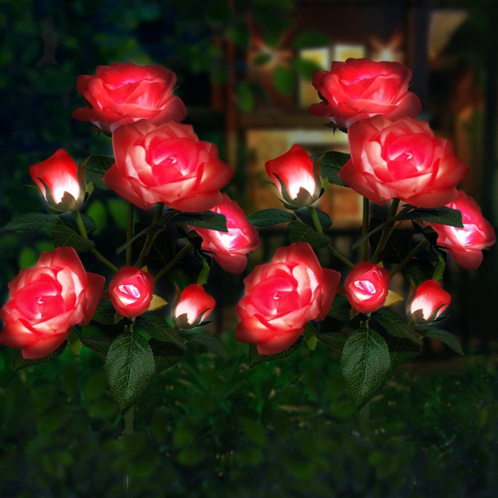 IQGVEB Outdoor Rose Solar Lights 2-Pack for $14 - IQ-SL04AUS