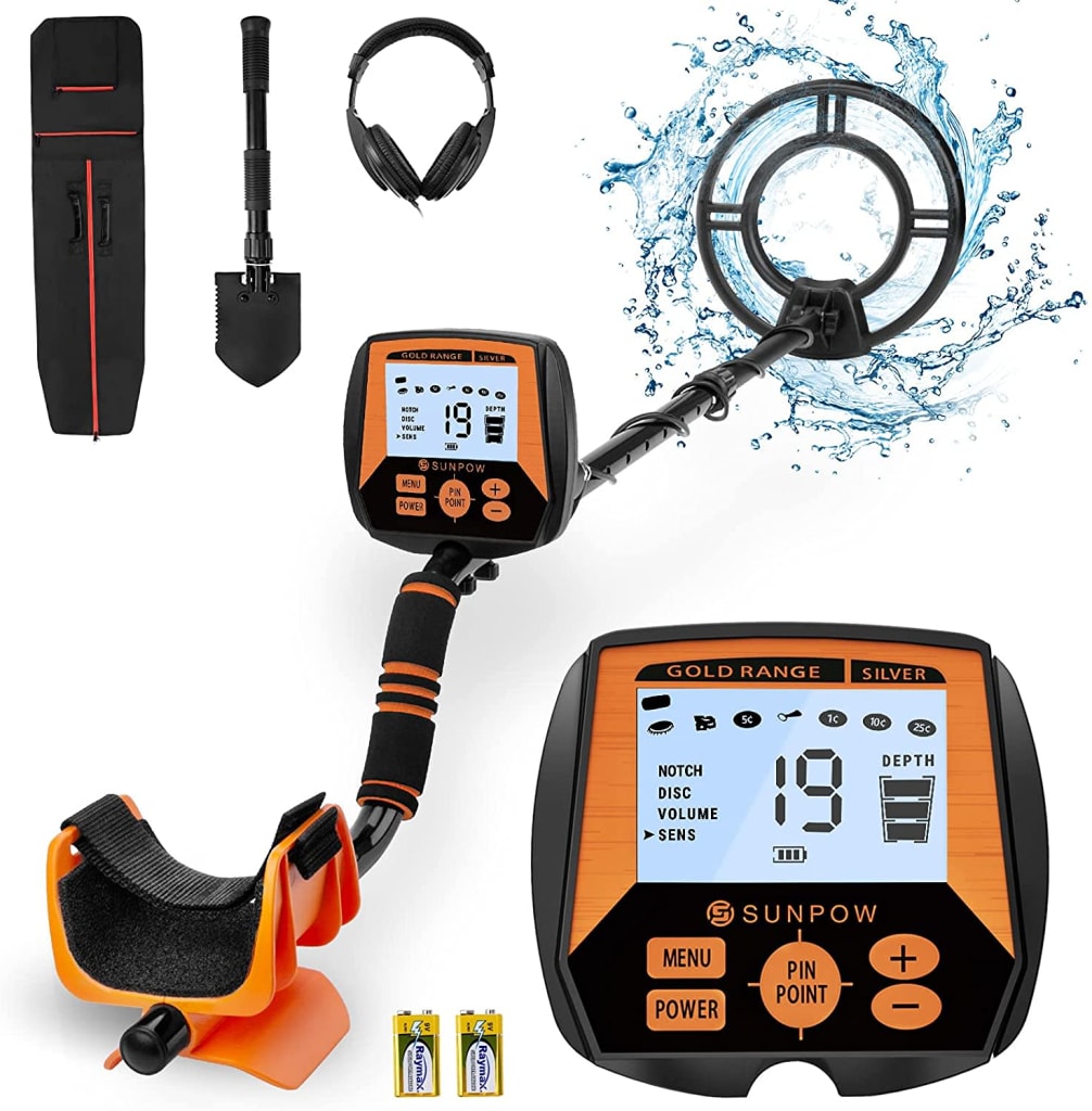 Sunpow 10" Metal Detector for $110 - OT-MD04