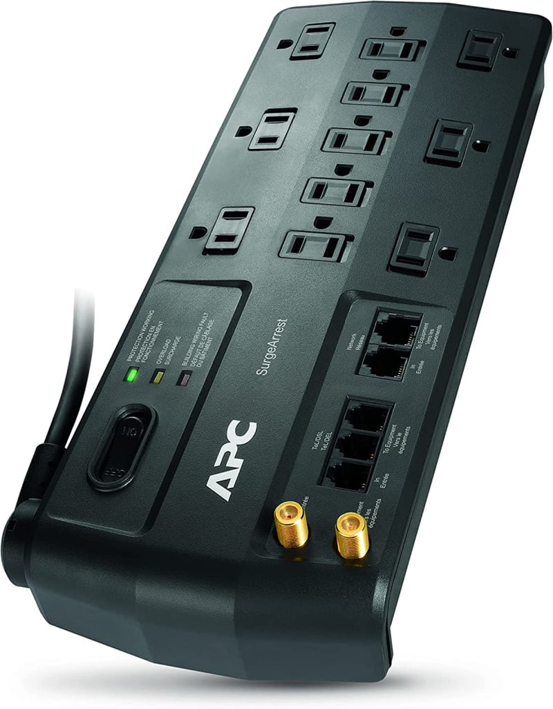 APC Surge Protector w/ Phone, Network Ethernet, and Coaxial Protection ...
