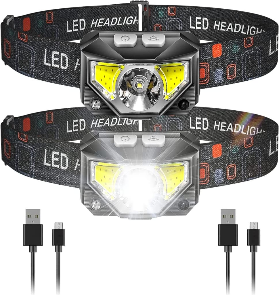 Beteray LED Rechargeable Headlamp 2-Pack for $12 - Beteray-11