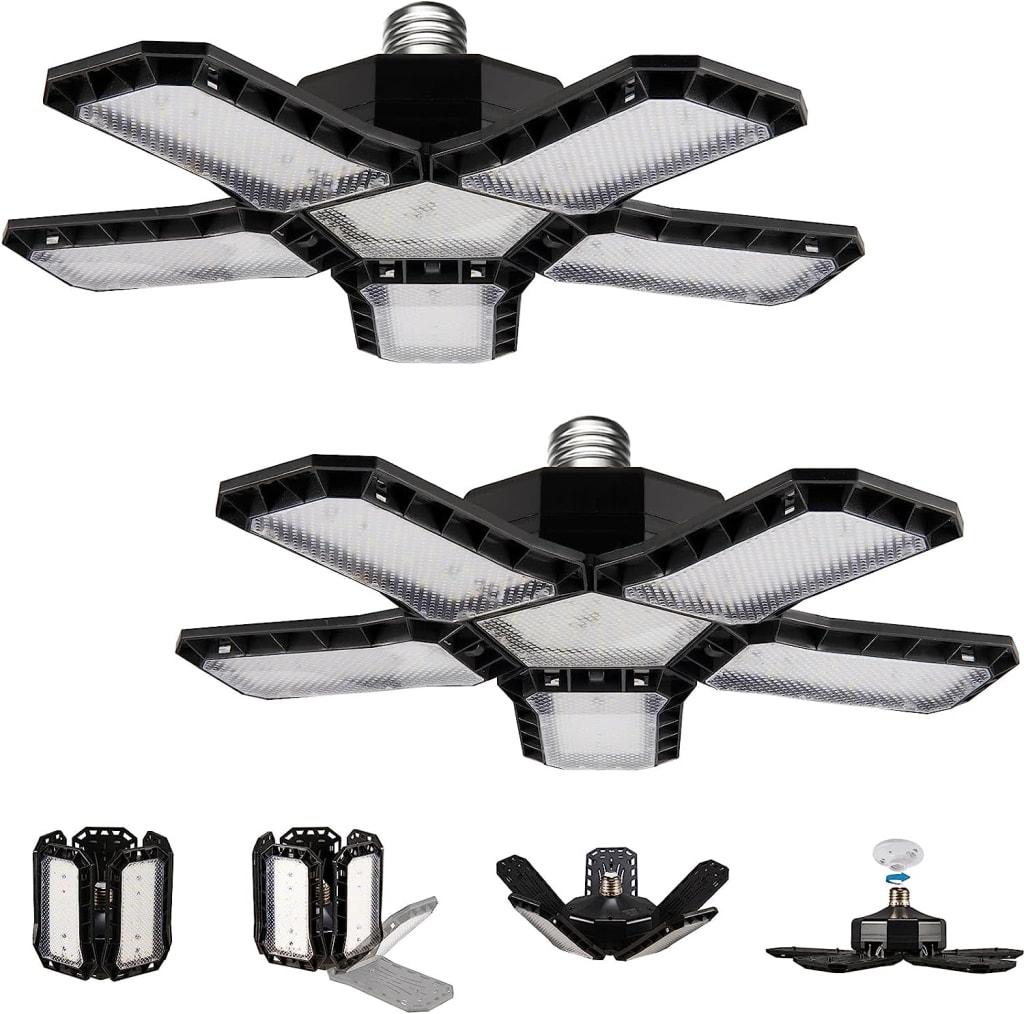 150W Deformable LED Garage Light 2-Pack for $16 - GH-BN150W-2