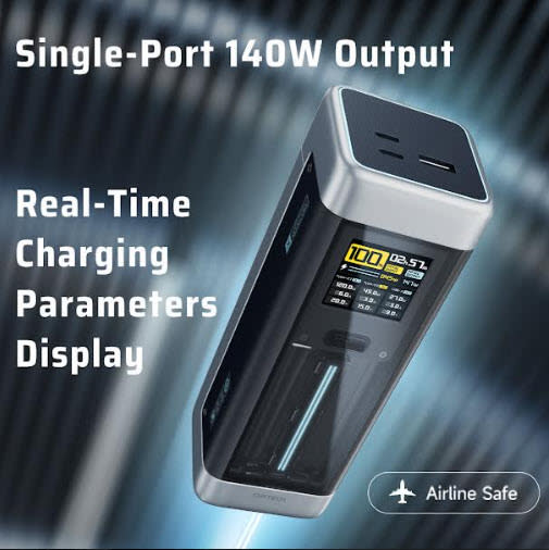 Cuktech 25,000mAh 140W Laptop Portable Charger for $100 - P23