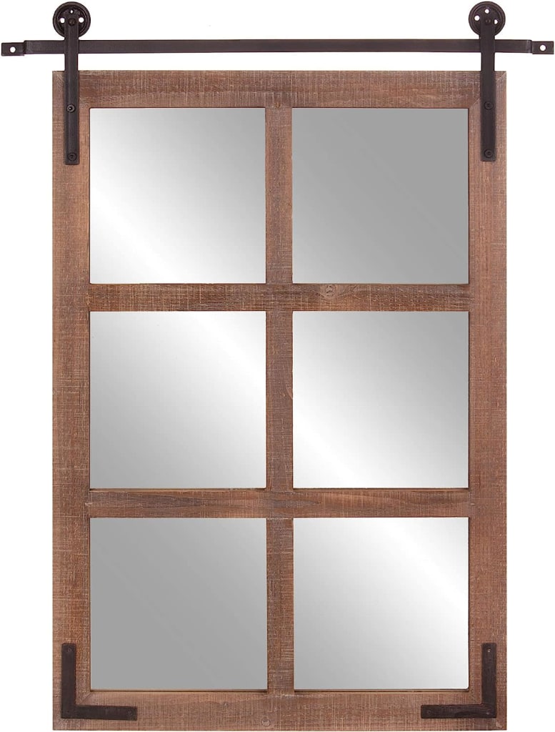 Patton Wall Decor Sliding Barn Door Wall Mirror for $79 - 1807-3733