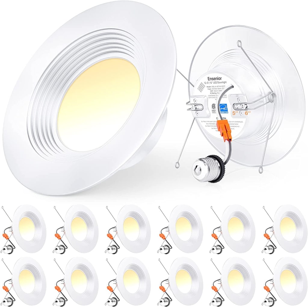 Ensenior 5" or 6" LED Can Light 12-Pack for $40 - XY-6I-5CCT-12PACK-5