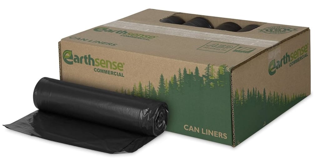 EarthSense Commercial 31 to 33-Gallon Recycled Can Liners 100-Count ...