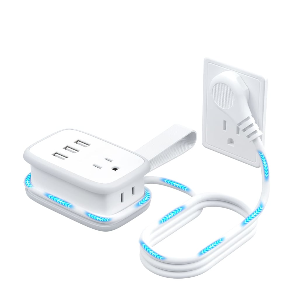2-Outlet 3-USB Portable Power Strip for $8 - APP-2A3U