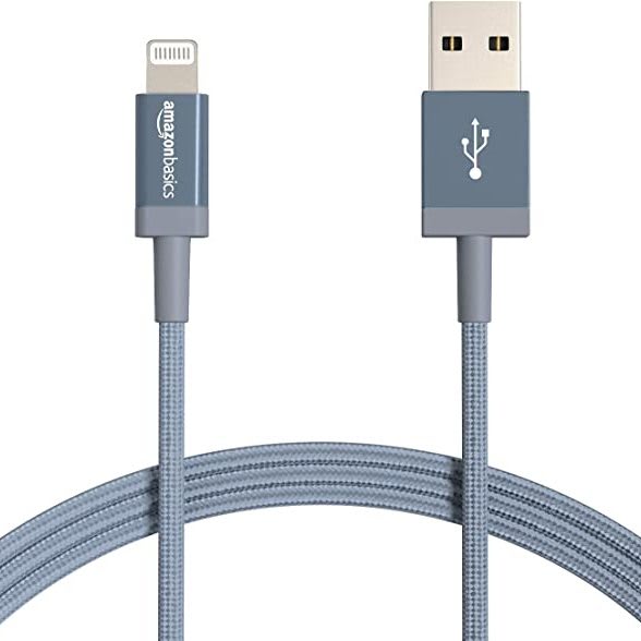 Amazon Basics 6-Foot Braided USB-A to Lightning Cable 2-Pack for $18 ...