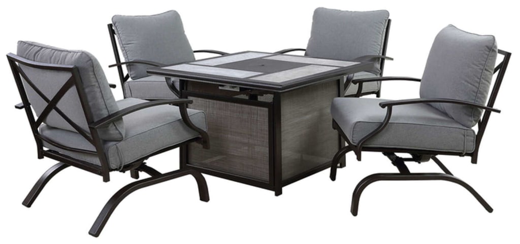 Living Accents Canzo 5-Piece Patio Fire Pit Set for $900 - TCS37GD