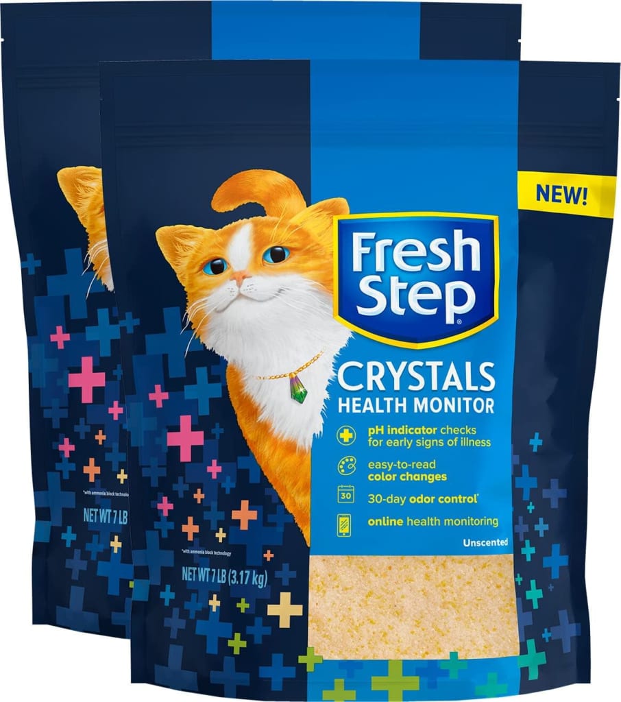 Fresh Step Crystals Health Monitor 7-lb. Cat Litter 2-Pack for $21 via ...