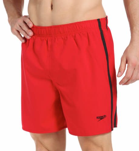 Speedo Men's Striped Surf Runner Volley Watershorts, Red Bluff, XX ...