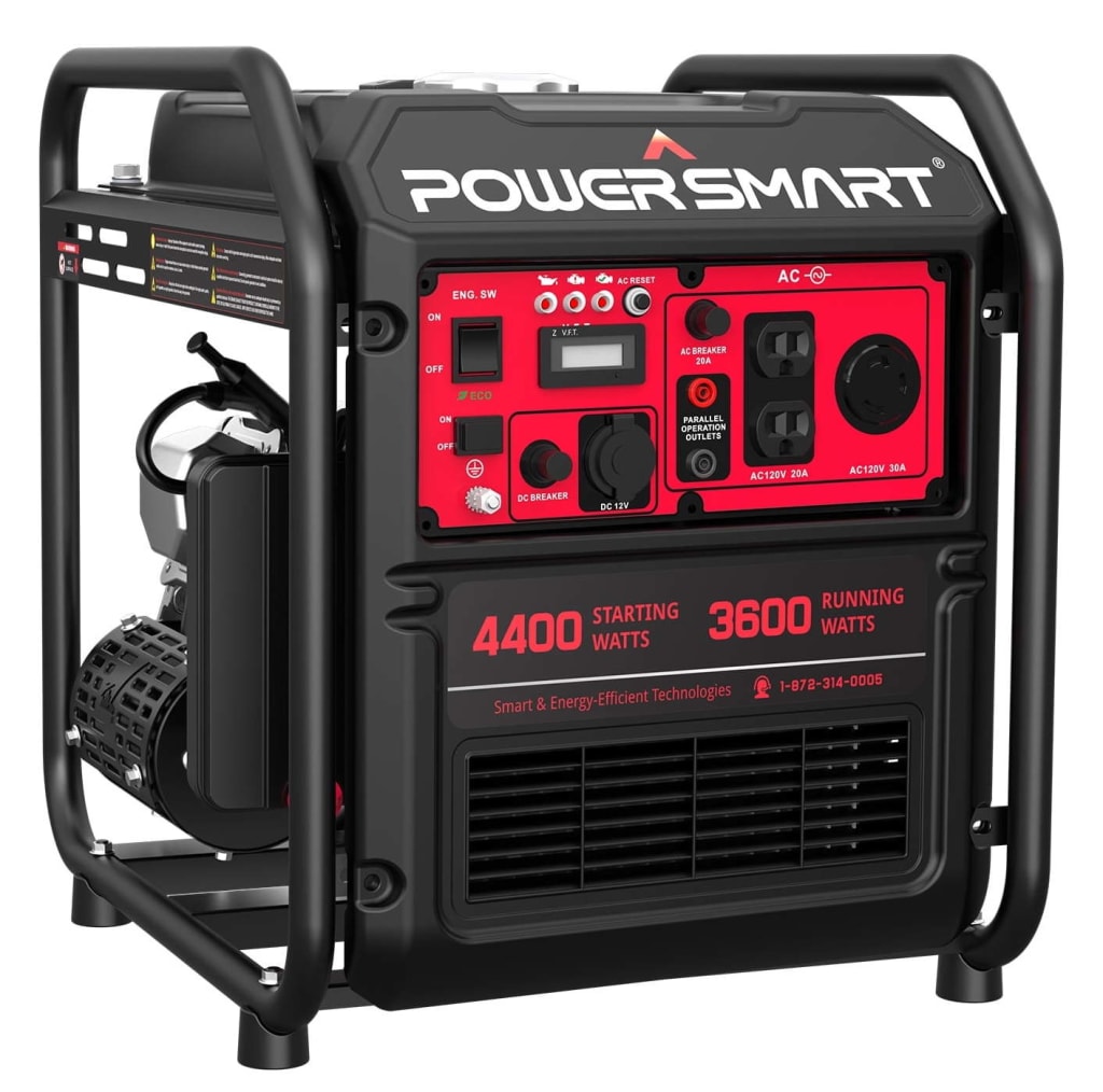 PowerSmart 4,500W Gas Powered Inverter Generator: $279 - MB5040A