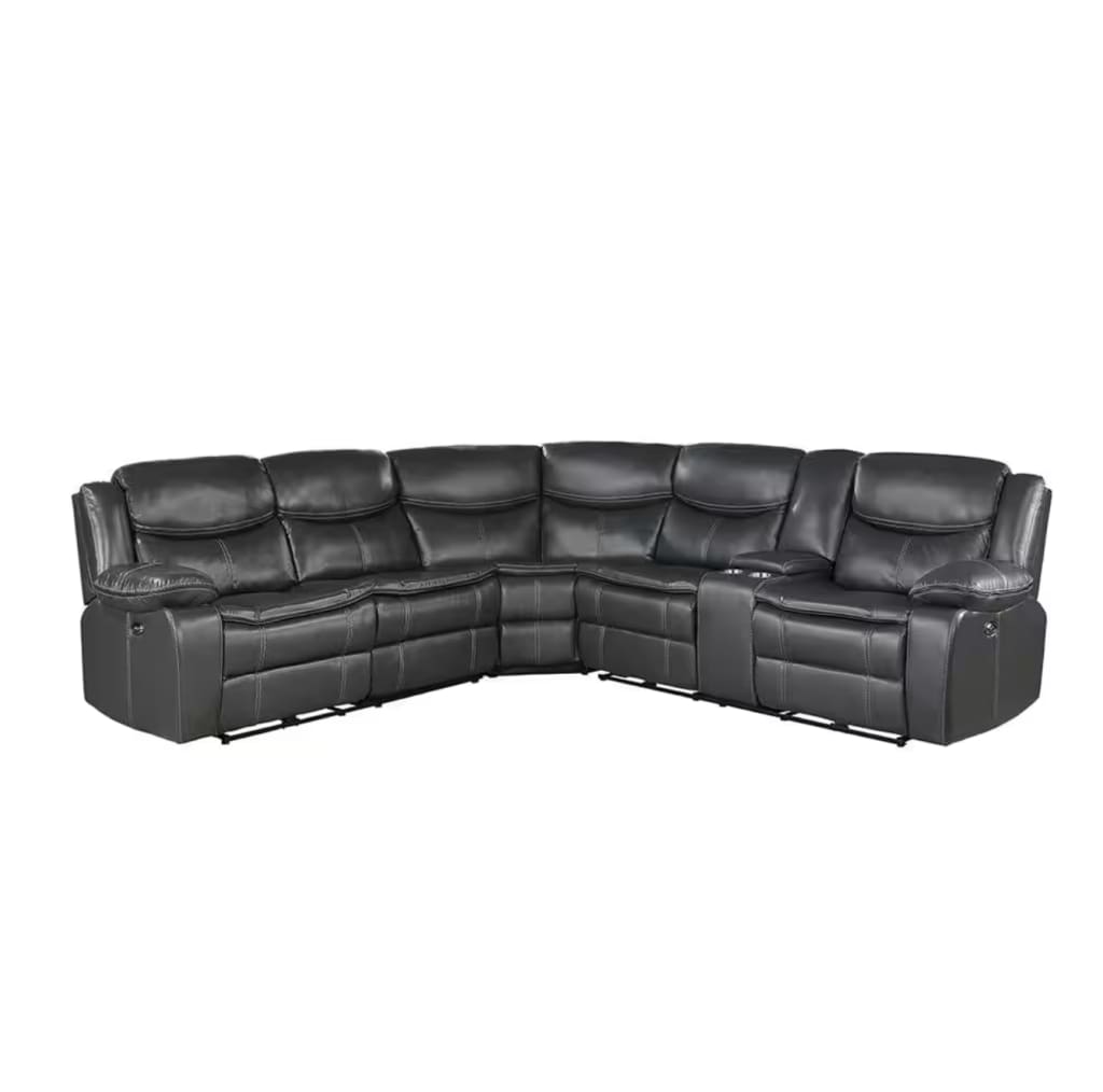 Brentwood 112" Straight Arm 3-Piece Power Reclining Sectional Sofa for ...