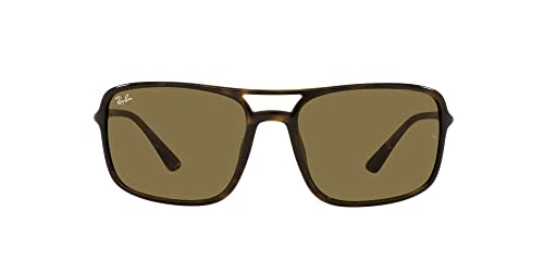 Ray-Ban RB4375 Rectangular Sunglasses, Havana/Dark Brown, 60 mm for $86