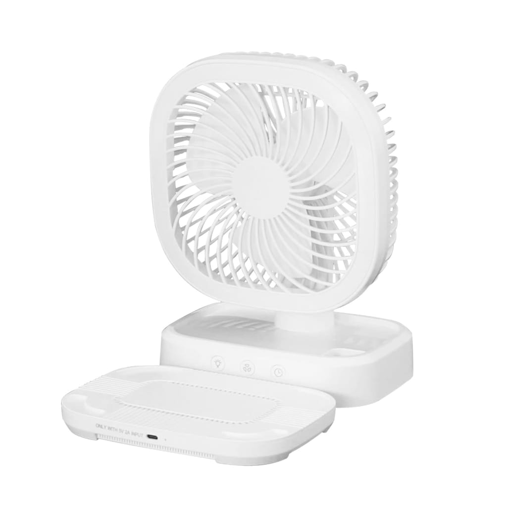 Mainstays Rechargeable USB Fan w/ Wireless Charging Pad for $27 - FN5001