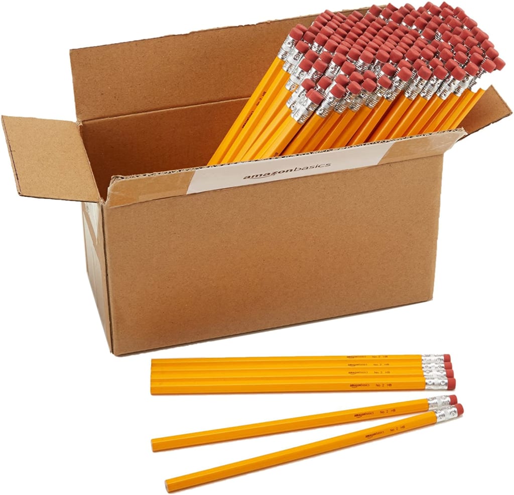 AmazonBasics Unsharpened #2 HB Wood Pencil 144-Pack for $9 - PHB-144