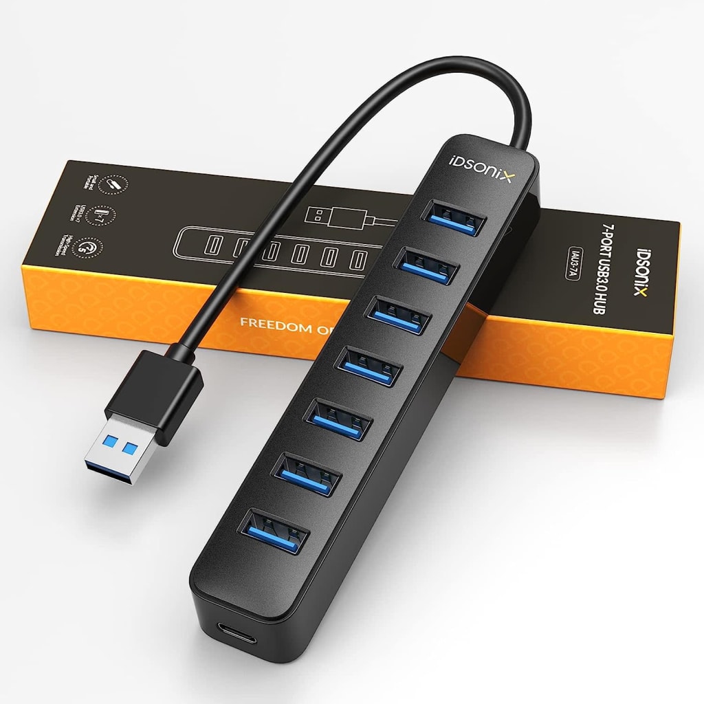 iDsonix 7-Port USB 3.0 Hub for $10 - iDsonix-IAU3-7A iDsonix 7-Port USB 3.0 Hub for $10 - iDsonix-IAU3-7A