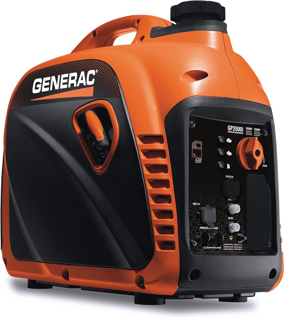 Generac 8251 2,500-Watt Gas Powered Portable Inverter Generator for ...
