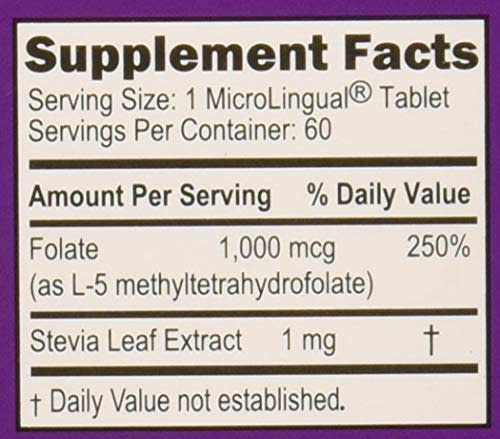 Superior Source Methyl Folate 5-MTHF 1000 mcg Sublingual Tablets ...
