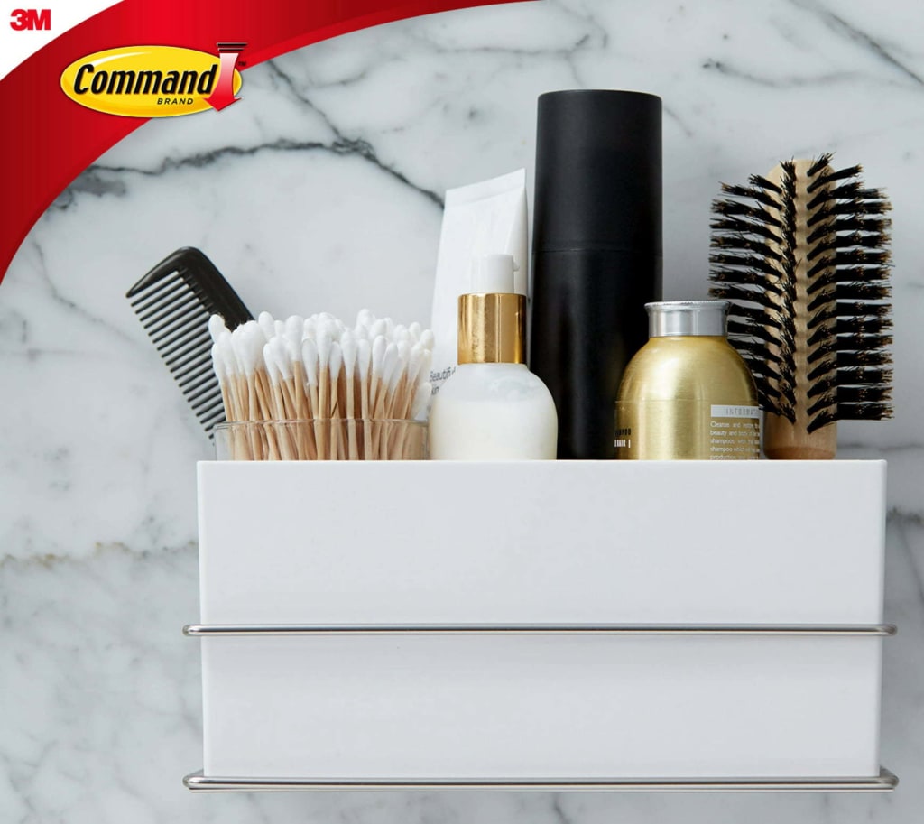 Command Bath Wall and Cabinet Organizer for $9 - BATH37-SN-ES