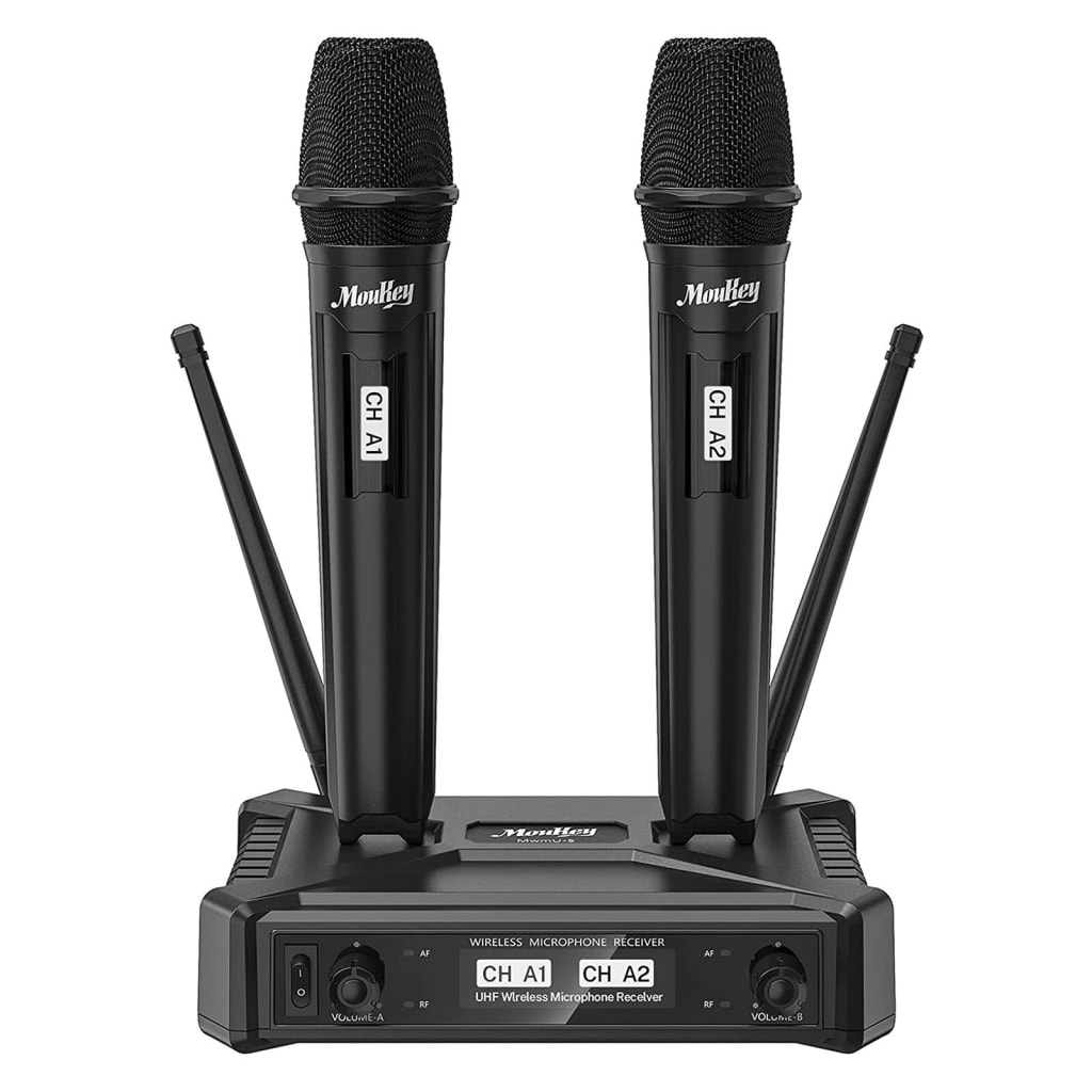 Moukey Wireless Microphones System for $35 - Mwmu-5