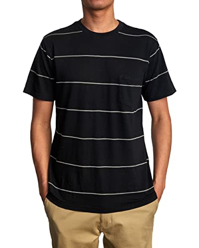 RVCA Men's DYE Short Sleeve Premium Shirt, PTC Pigment Stripe Tee ...