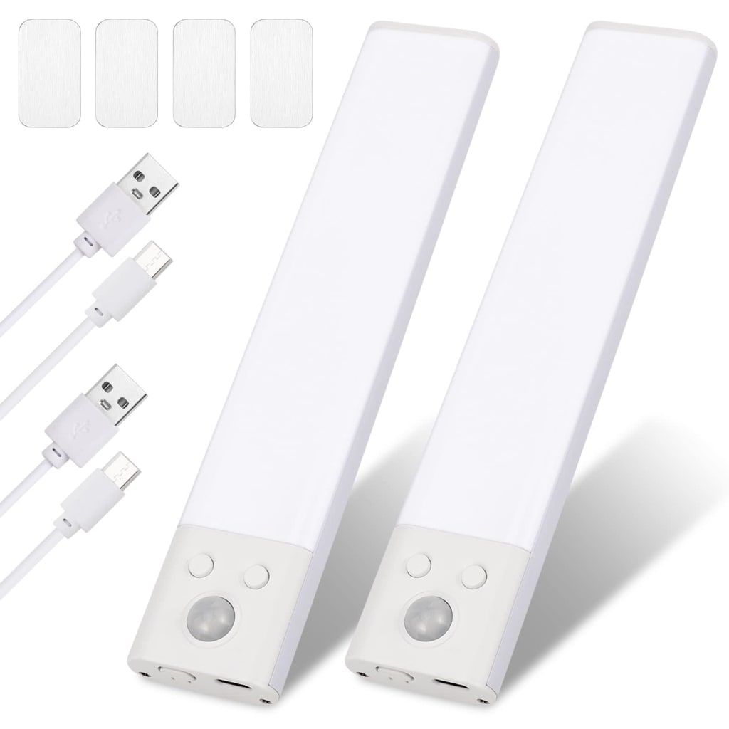 LED Magnetic Under Cabinet Light 2-Pack for $6 - RXZER-1