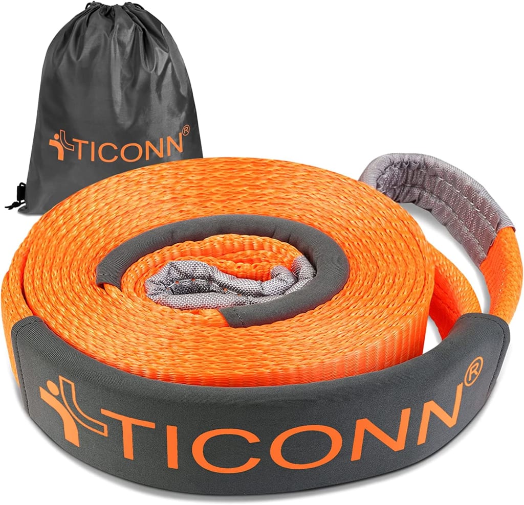 Ticonn 20' x 3" Recovery Tow Strap Kit for $23 - TICONN - 385