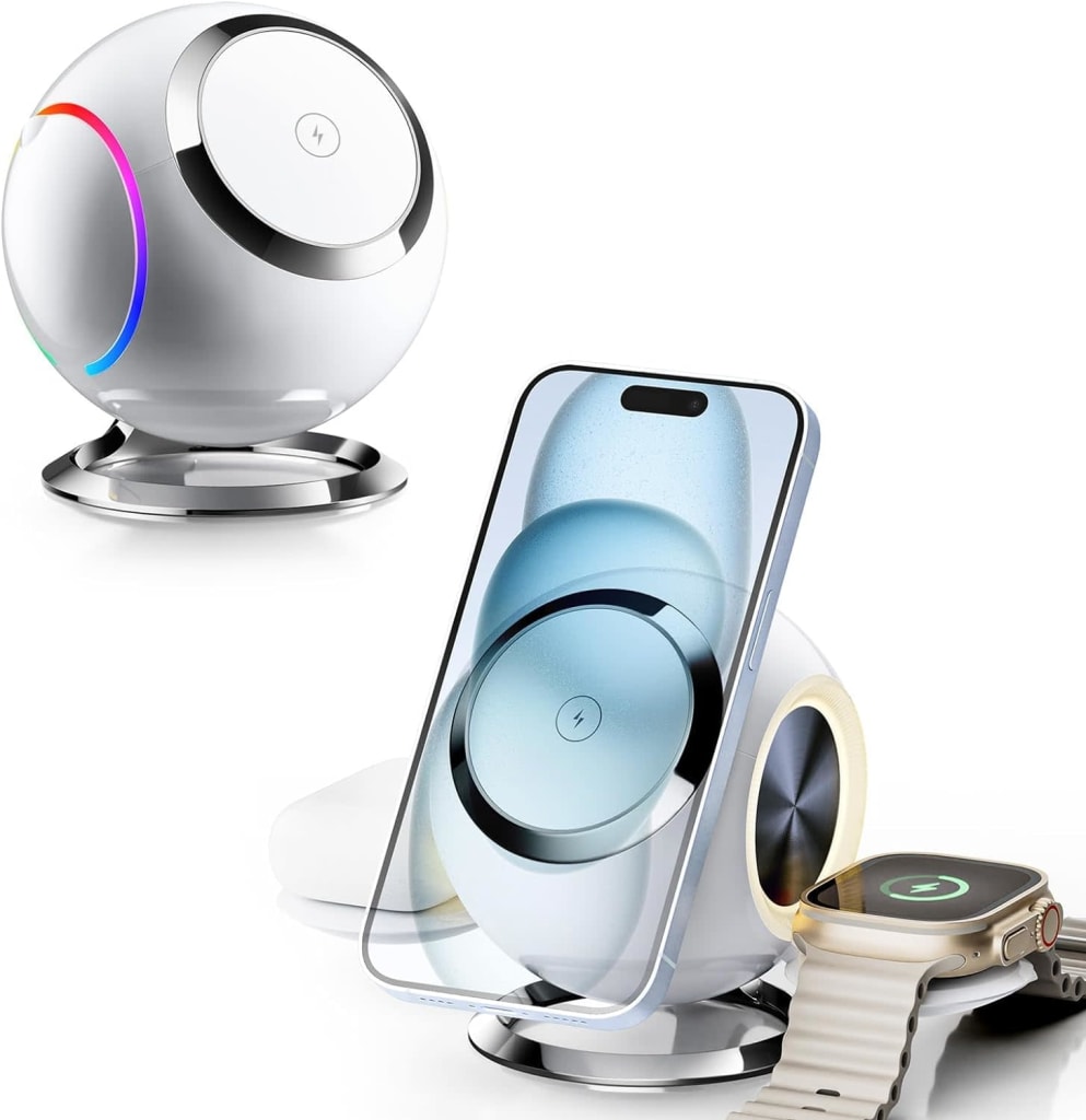 3-in-1 RGB Charging Station for Apple Devices for $50 - W368