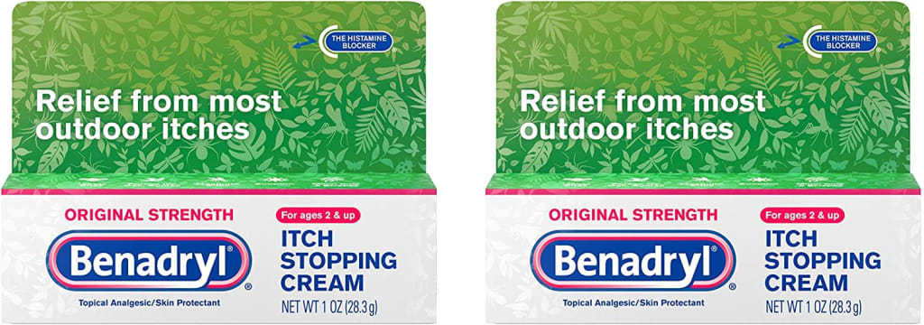 Benadryl Original Strength Itch Stopping Cream 1-oz. Tube 2-Pack for ...