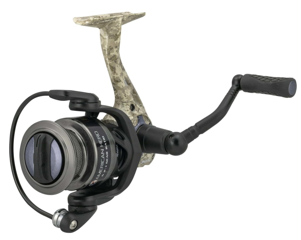 Lew's American Hero Camo 200 6.2:1 Spinning Reel Clam for $15 - AHC200C