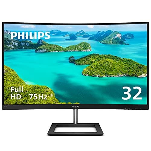 PHILIPS 322E1C 32" Super-Curved Frameless Monitor, Full HD VA, 104% ...