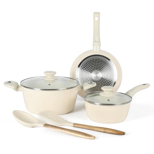 Gibson Home Plaza Caf Forged Aluminum Healthy PFA-Free Ceramic Pots and ...