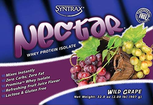 Syntrax Nectar Whey Protein Isolate, Wild Grape, 2 Pound for $39 - SNFWG