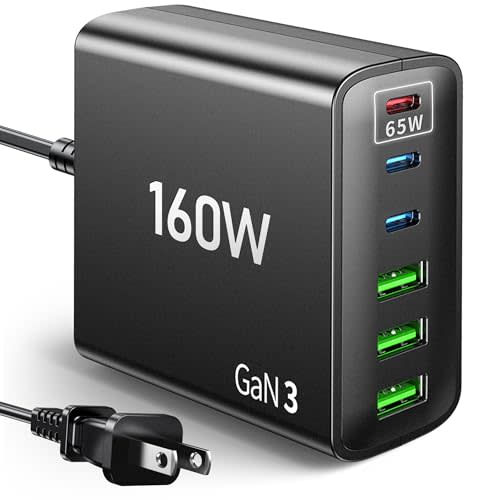 160W GaN 6-Port USB C Fast Charger Block for $18 - Z9A