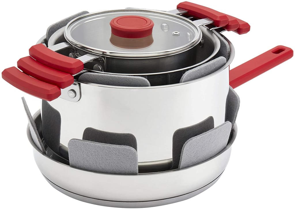 Denmark Stax 7-Piece Stainless Steel Stackable Cookware Set for $59 ...