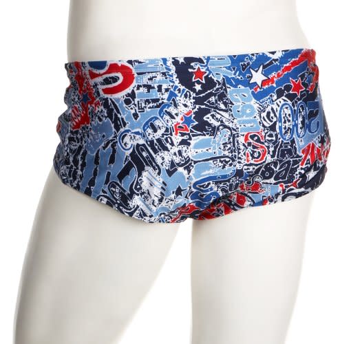 Speedo Men's Americana Flipturns USA Graffiti Drag Swimsuit, Navy/Red ...