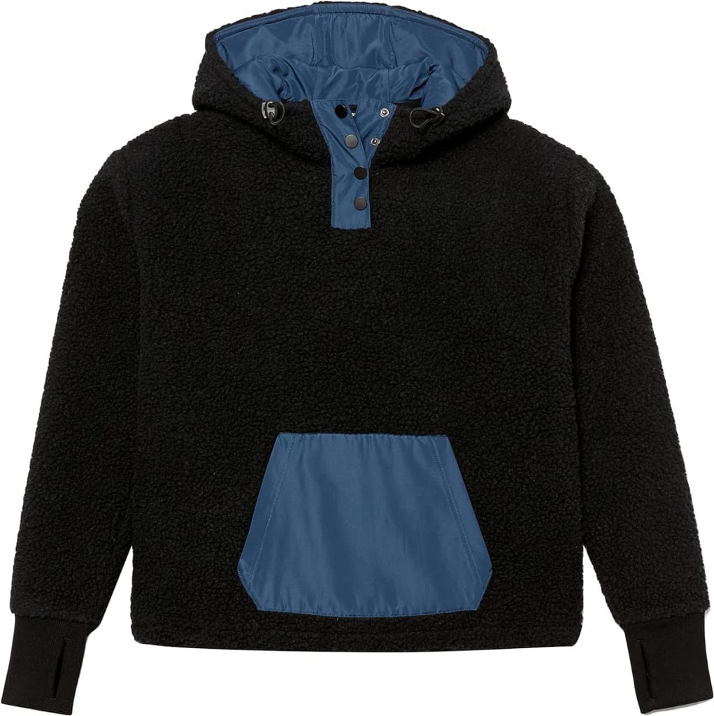 Amazon Essentials Women's Teddy Fleece Pullover Jacket for $13