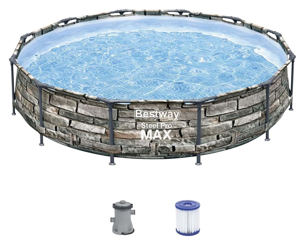 Bestway 12-Foot x 30" Steel Pro Max Round Above Ground Pool for $133 ...