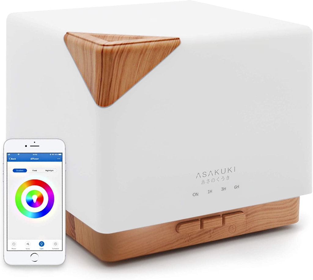 Asakuki 700ml Smart Essential Oil Diffuser for $36 - 100-DF031