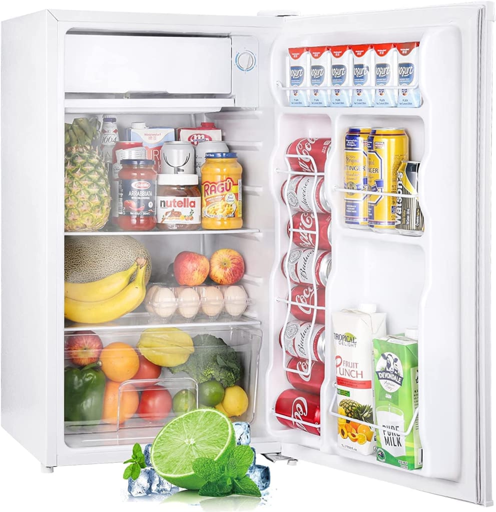 Upstreman 3.2-Cu. Ft. Mini Fridge for $180 - White-BR321