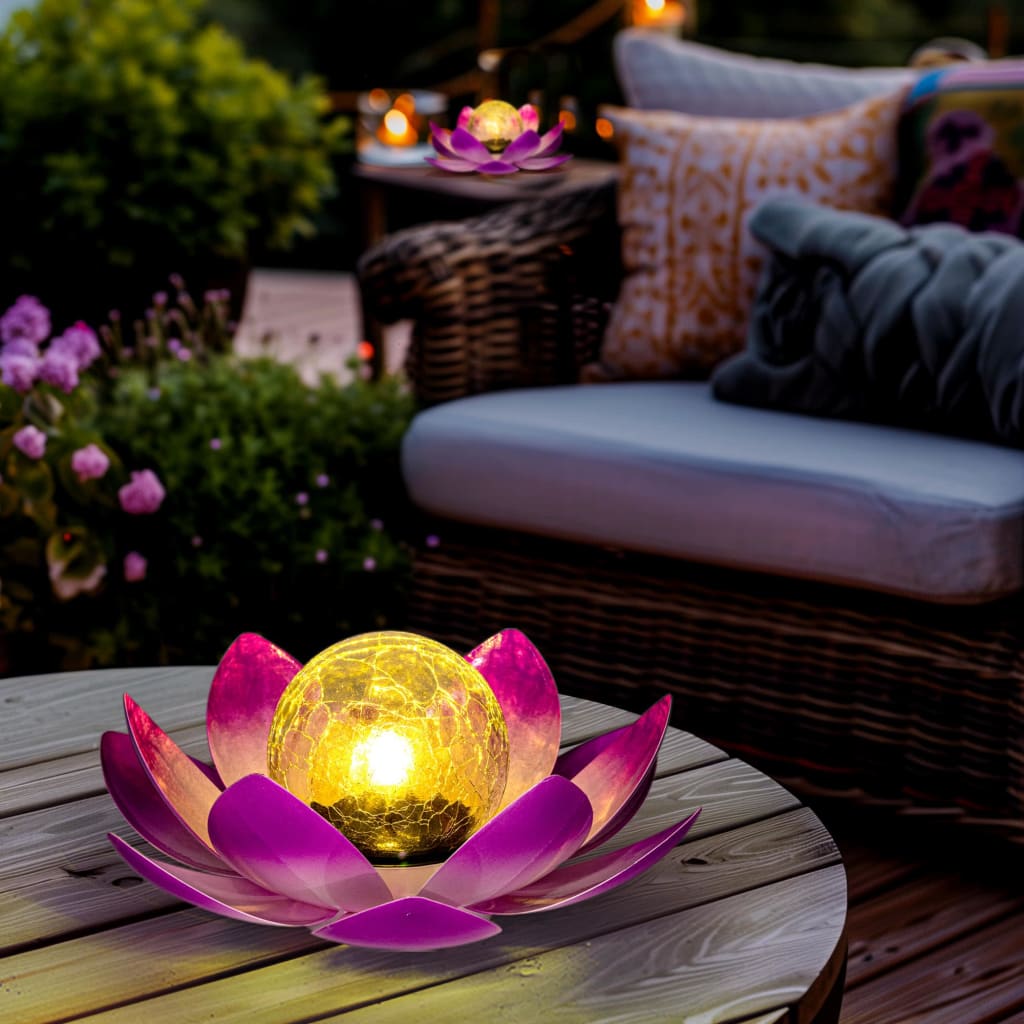 Solar Lotus Flower Light for $12
